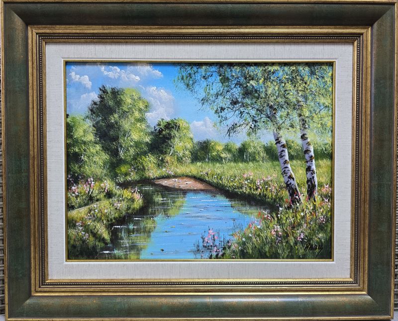 Breze 6, Aleksandar Injac, ulje na platnu, luks uramljena, sa 46×56 cm, bez 30×40 cm, sertifikat, 18880 dinara