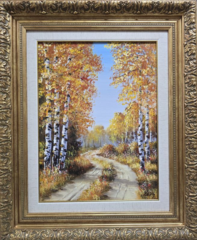 Breze 2, Aleksandar Injac, ulje na platnu, luks uramljena, sa 57×47 cm, bez 40×30 cm, sertifikat, 18880 dinara