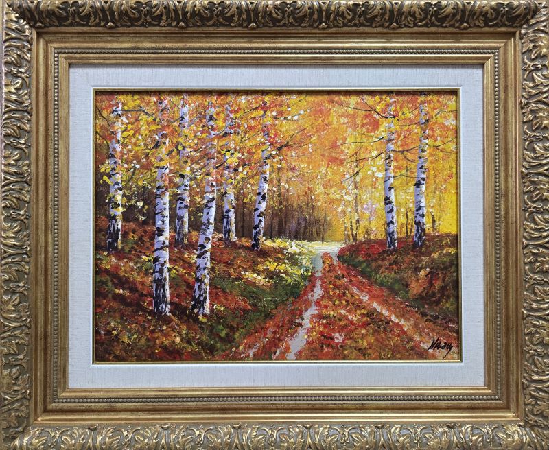Breze 1, Aleksandar Injac, ulje na platnu, luks uramljena, sa 47×57 cm, bez 30×40 cm, sertifikat, 18880 dinara