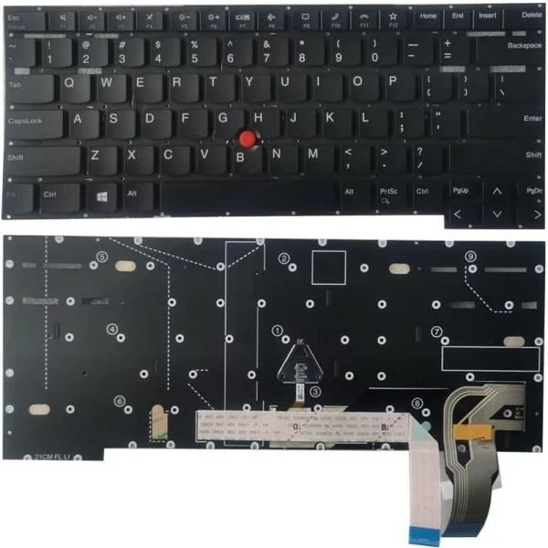 Tastatura za laptop Lenovo ThinkPad T14s Gen 2, X1 Extreme Gen4 veliki enter, backlight i gumb