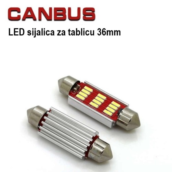 Led sijalica za tablicu 36mm (2kom) 12SMD Canbus