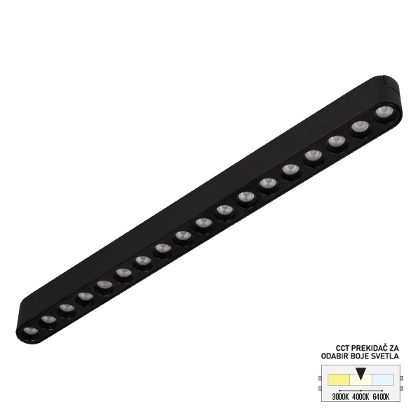 LED magnetna svetiljka CCT ULTRA SLIM FMS2001-18 BK
