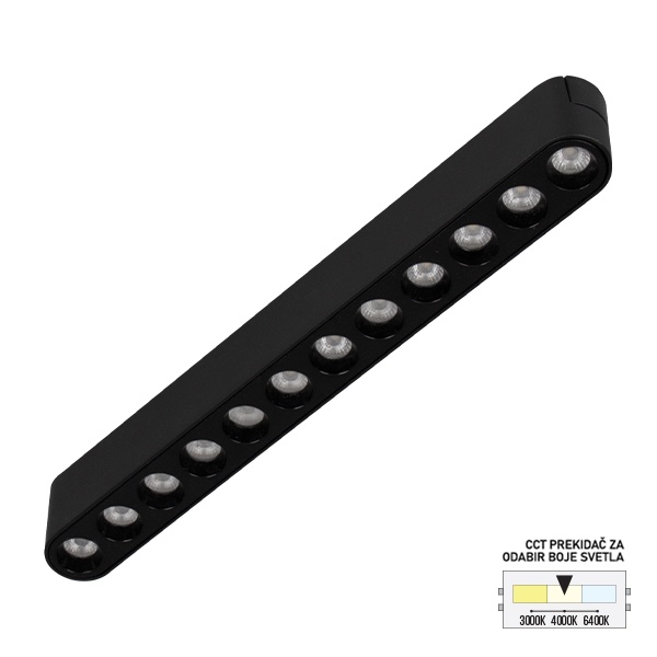 LED magnetna svetiljka CCT ULTRA SLIM FMS2001-12 BK