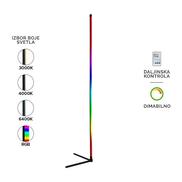 LED podna lampa F2079-12F BK