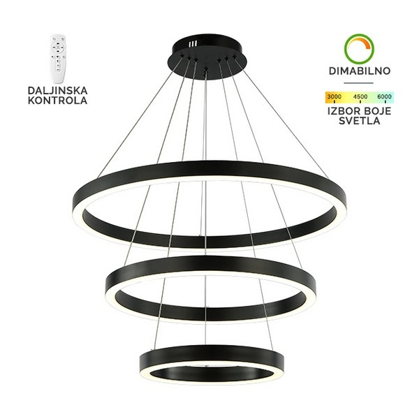 LED visilica F2048-130V BK