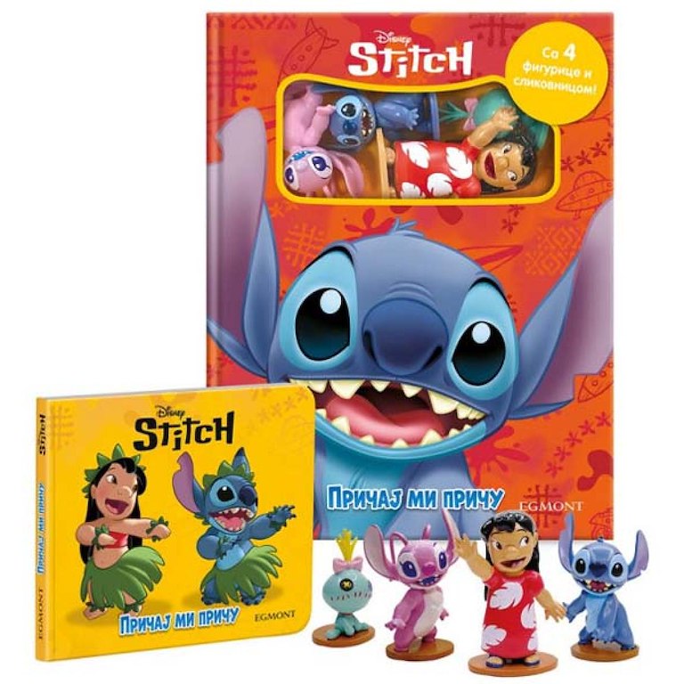 DISNEY STITCH PRICAJ MI PRICU (SA 4 FIGURICE I SLIKOVNICOM)
