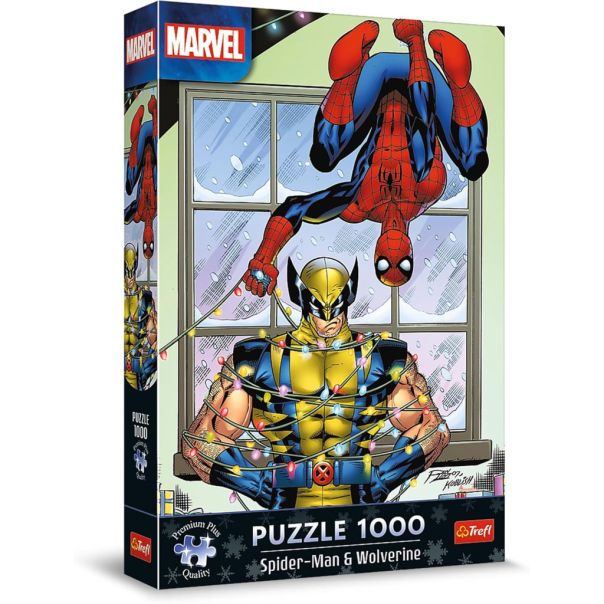 TREFL Puzzle Premium Spiderman i Wolverine: Božić - 1.000 delova