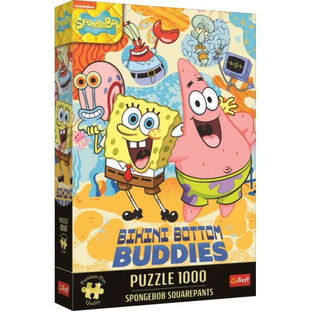TREFL Puzzle Premium Sunđer Bob Kockalone - 1.000 delova