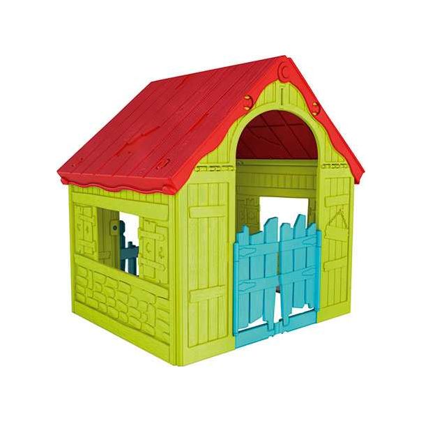 KETER Kućica za decu Wonderfold play house, crvena/zelena/svetlo plava