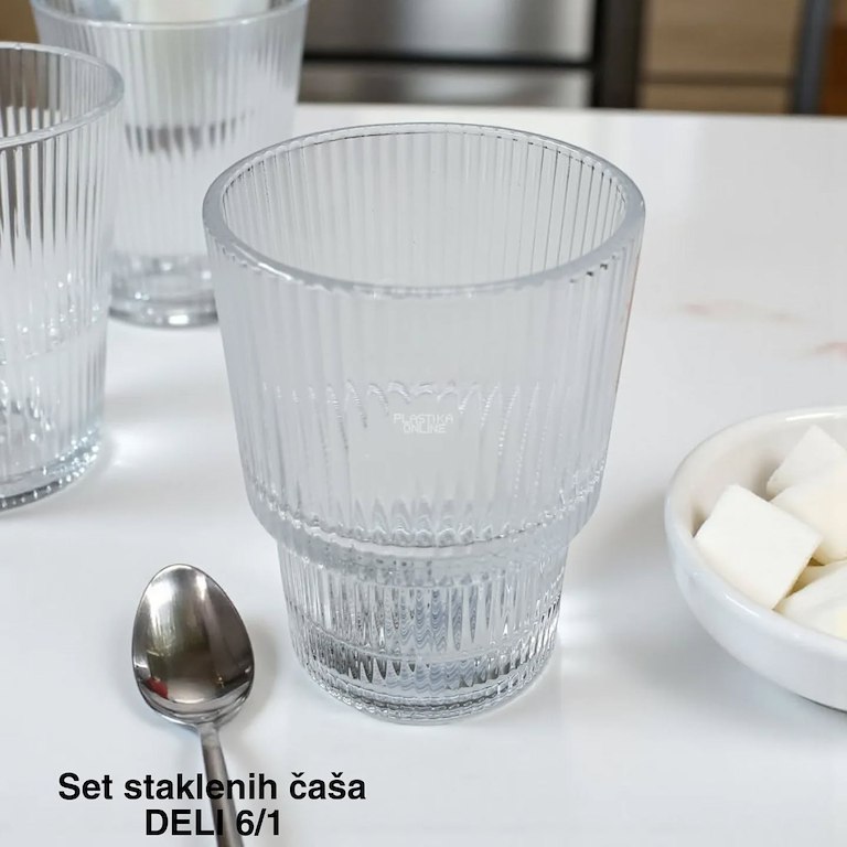 Set staklenih čaša DELI 200 ml – 6 komada