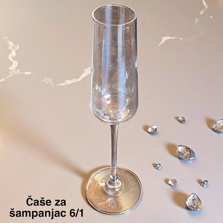 Staklene čaše za šampanjac 6/1