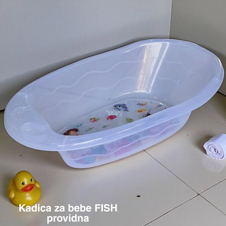 Kadica za bebe FISH 86x51x23 cm providna