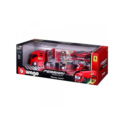 BURAGO FERRARI RACING HAULER KAMION SET