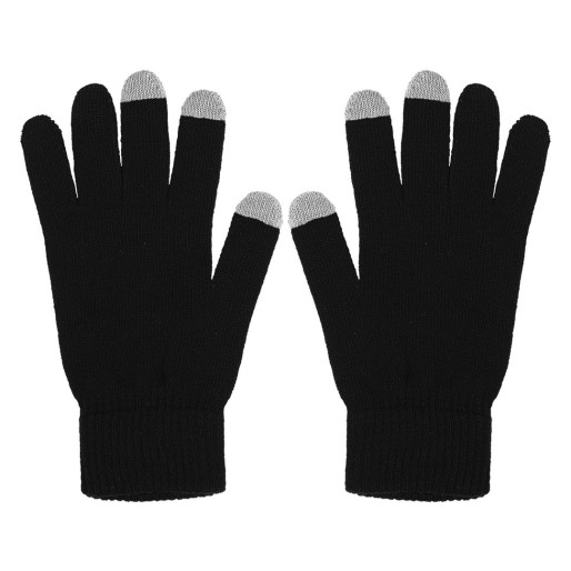 TOUCH GLOVE, RUKAVICE SA TRI AKTIVNA "TOUCH" PRSTA, CRNI, L/XL