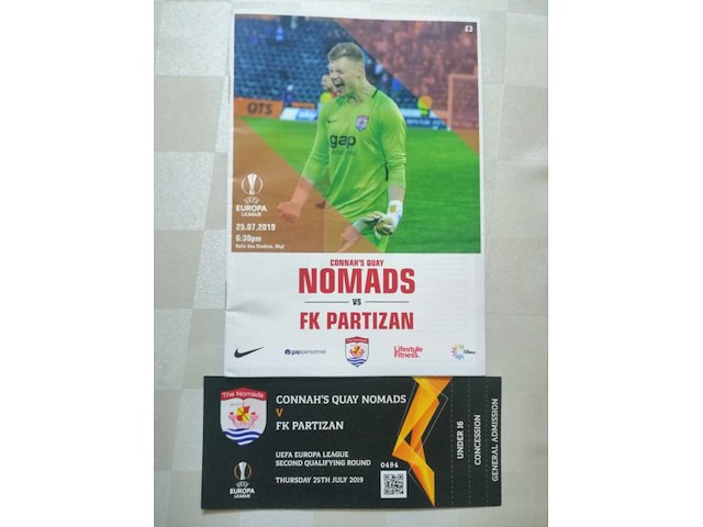 Connah`s Quay Nomads-Partizan 25.7.2019 program i karta