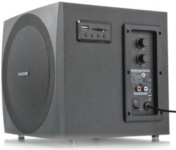 Microlab M300U Aktivni drveni zvucnici 2.1 38W RMS(14W,2x12W) SD, USB, FM radio, 3.5mm