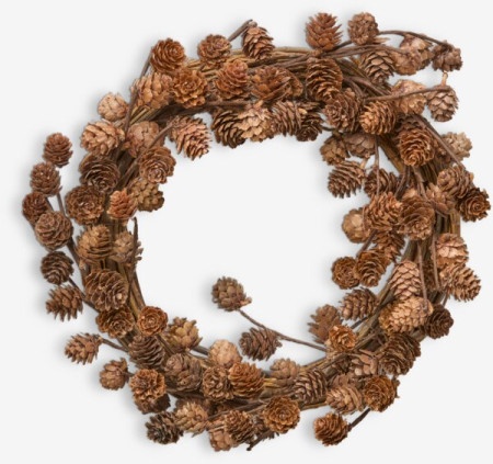 Wreath fi 38cm w/pinecones