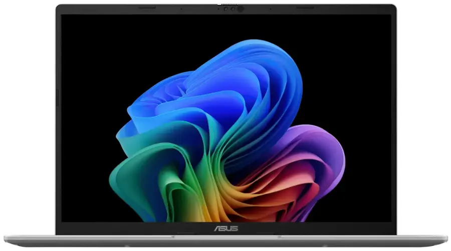 ASUS - Vivobook 14" FHD+ Laptop - Copilot+ PC - Snapdragon X with 16GB Memory - 512GB SSD - Cool Silver