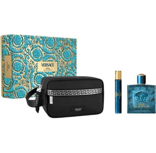 Versace Set Eros M edt 100ml + edt 10ml + trousse