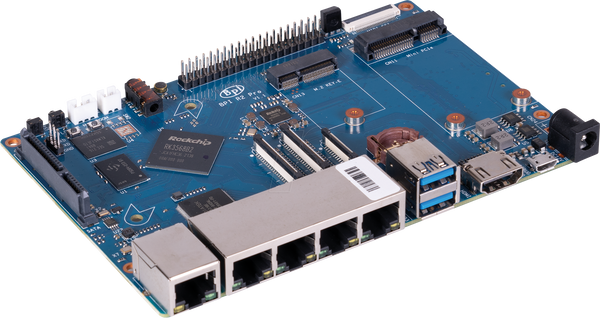 Banana Pi ruter 2 Pro, 4 jezgra na 2 GHz, 2 GB RAM, 5x 1 Gbit portova