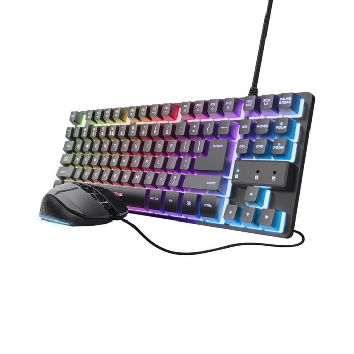 Tastatura + miš Trust GXT 798 TKL RGB US Black