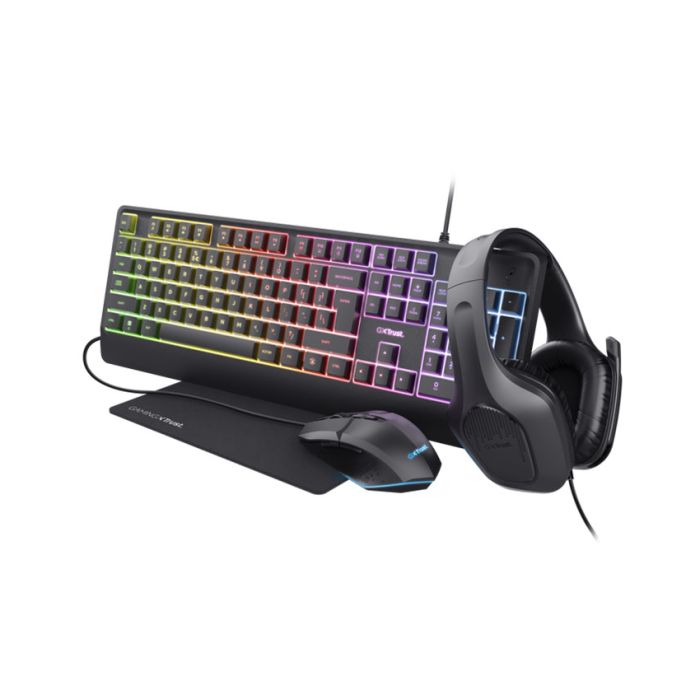 Tastatura + miš + slušalice + podloga Trust GXT 792 Quadrox