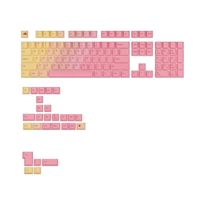 Keycaps Glorious GPBT Gradient Grapefruit Pink (Kapice za tastaturu)