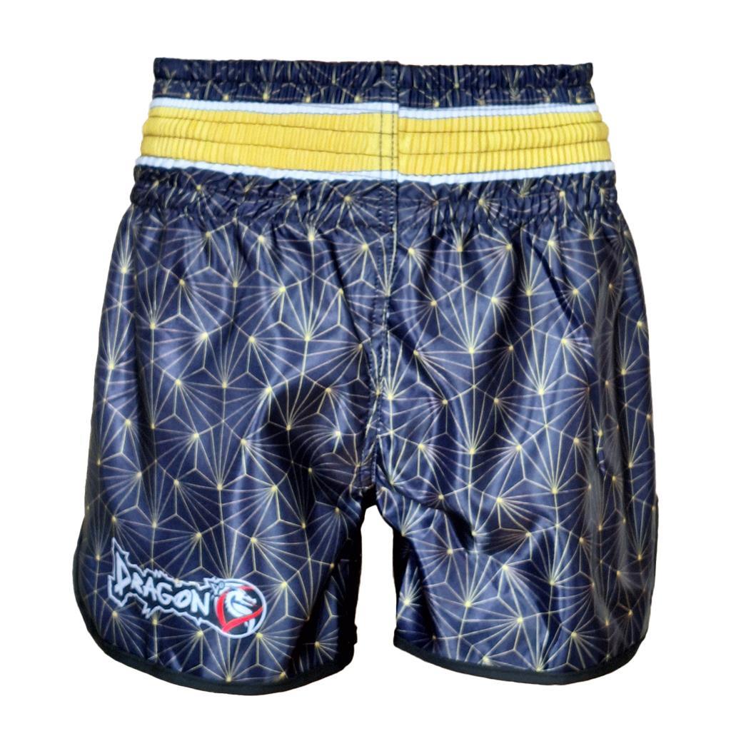 DRAGONDO BLACK/YELLOW MUAY THAI SHORTS