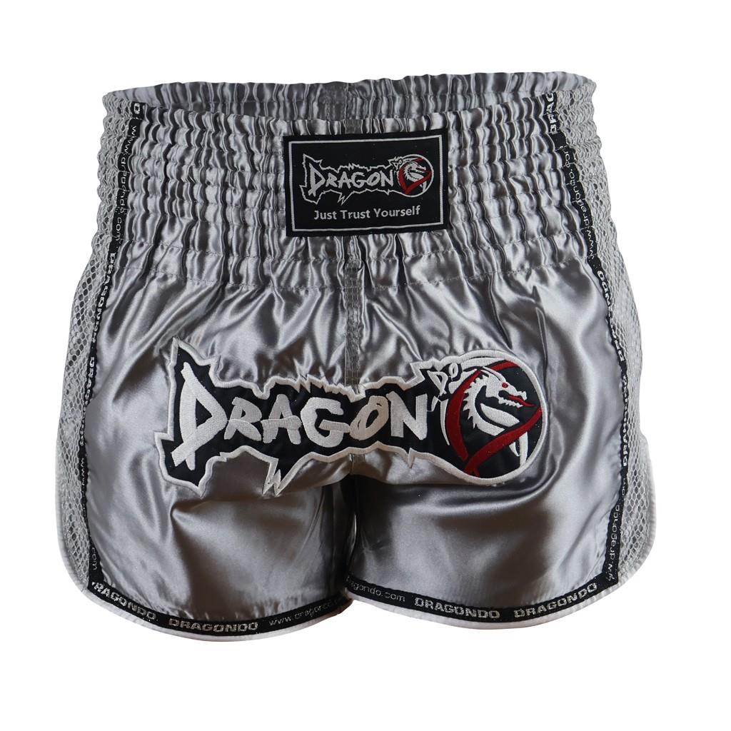 DRAGONDO SILVER MUAY THAI SHORTS