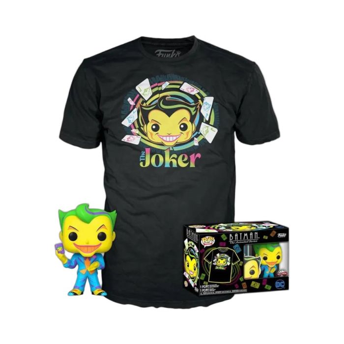 Figura Funko POP! DC Batman & The Joker Blacklight & Tee M