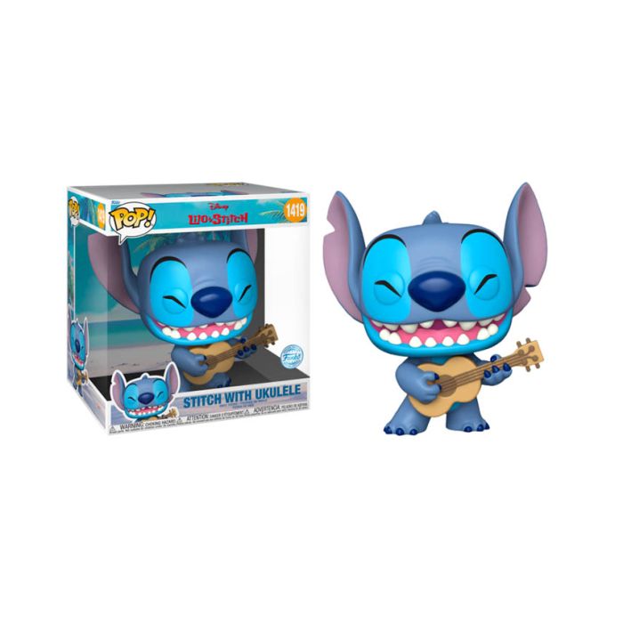 Figura Funko POP! Jumbo: Stitch with Ukulele