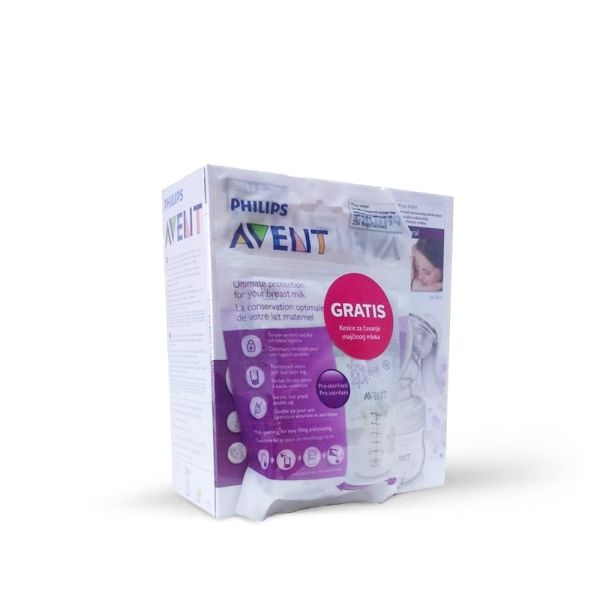 AVENT, PUMPICA ZA IZMAZANJE NATURAL + KESICE ZA ODLAGANJE MLEKA 3180