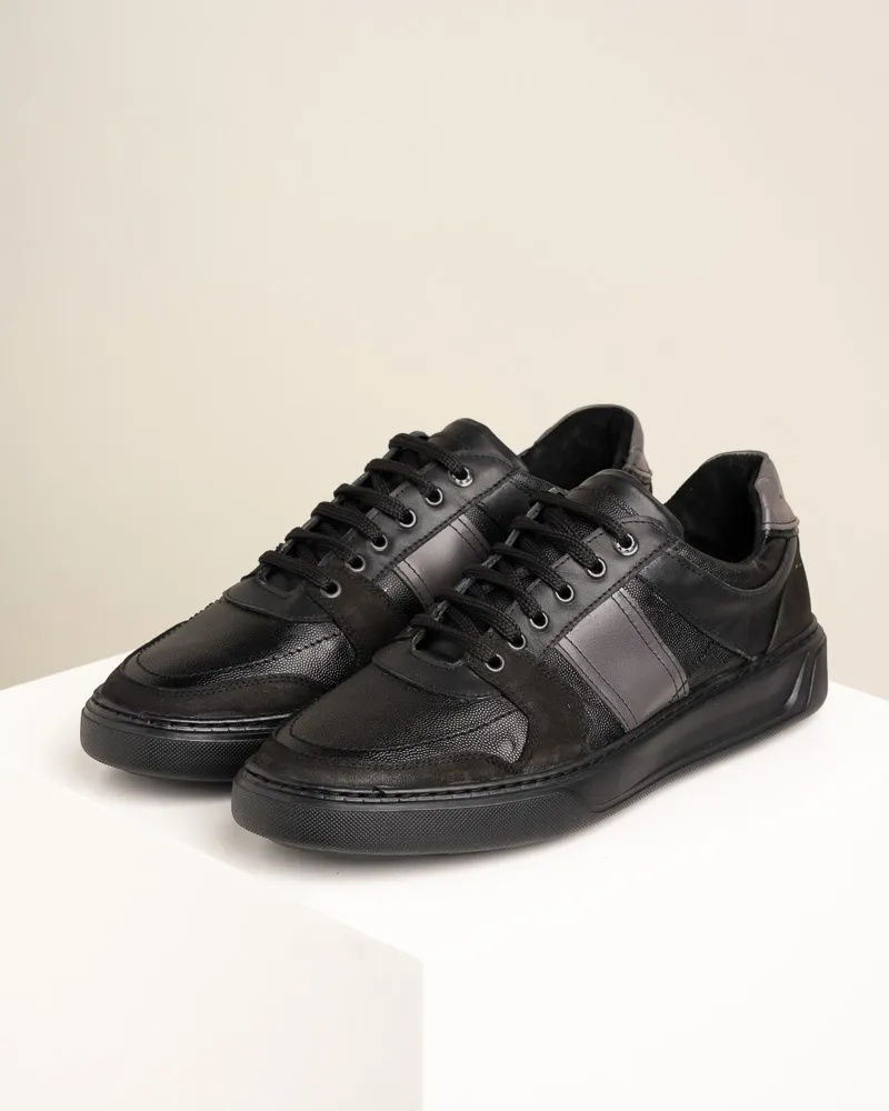 Kožne muške patike/cipele 3623-01 crne (46-50)