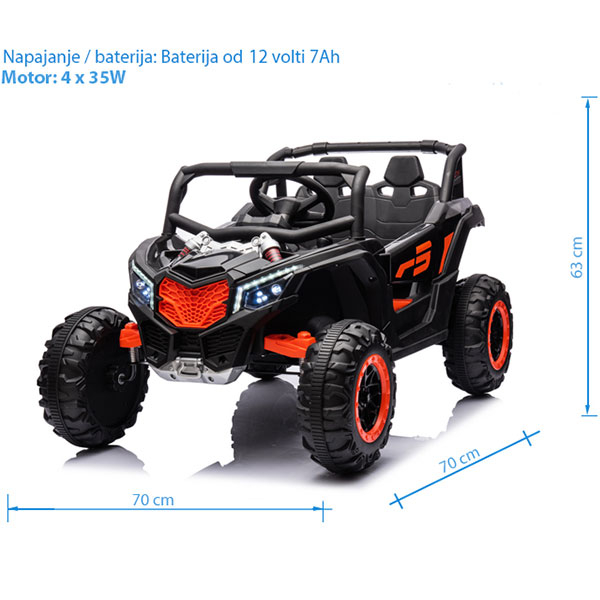 Automobili na akumulator 4x4 Apache 12V BBO NEL-901BLACK