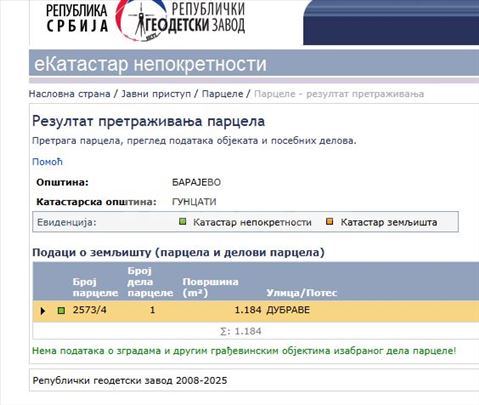 Plac na prodaju – Meljak, 12 ari, 33.000 €