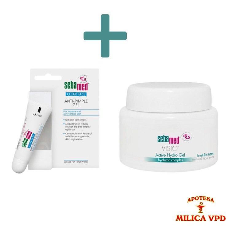 Sebamed Clear Face gel protiv akni 10ml + Sebamed Active Hydro Gel za sve tipove kože 50ml GRATIS