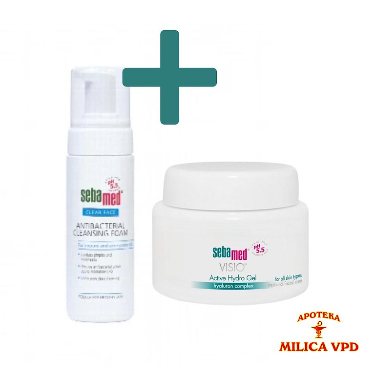 Sebamed Clear Face antibakterijska pena 150ml + Sebamed Active Hydro Gel za sve tipove kože 50ml GRATIS