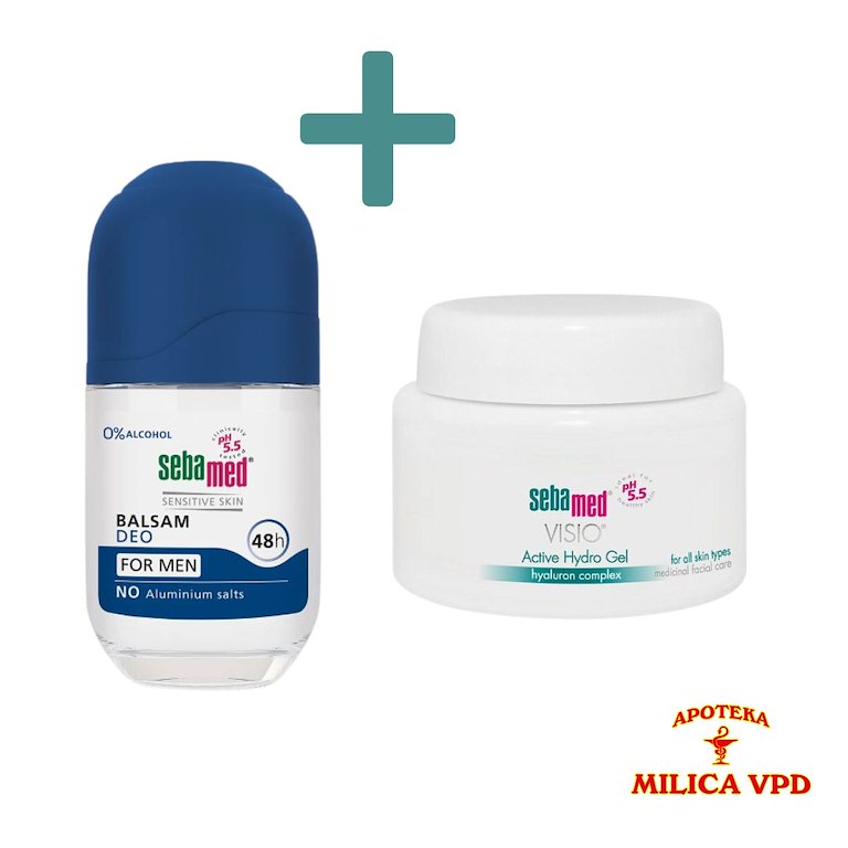 Sebamed Roll on za muškarce 50ml + Sebamed Active Hydro Gel za sve tipove kože 50ml GRATIS