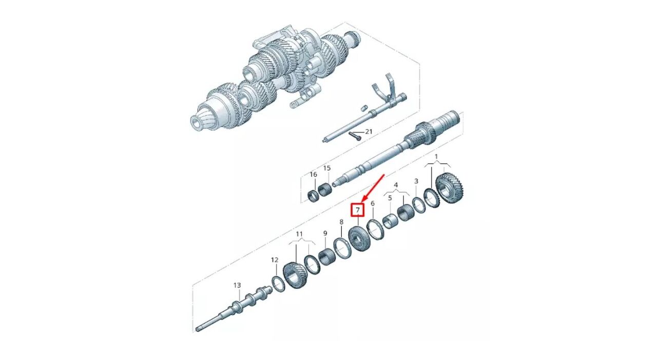 Ansamblu sincron 4-6/5-7 DSG 0CK (fără inele) 0CK311090B prsten sinhronizatora za Audi A4 automobila