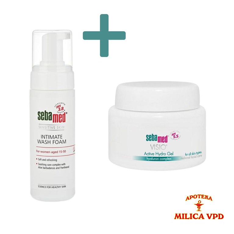 Sebamed Intimna pena pH 3.8 150ml + Sebamed Active Hydro Gel za sve tipove kože 50ml GRATIS