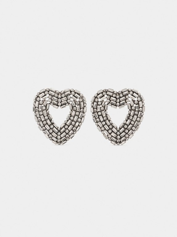 MAXI HEART EARRINGS WITH CRYSTALS