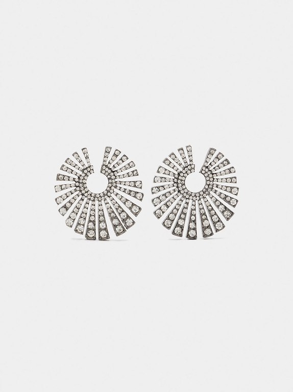 ROUND EARRINGS WITH CRYSTALS