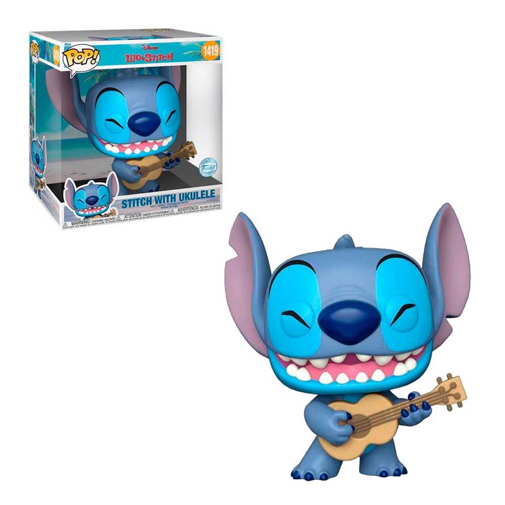 Funko POP! Jumbo: Stitch- w/Uke