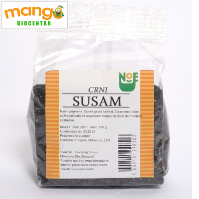 Crni susam 200g – organski proizvod