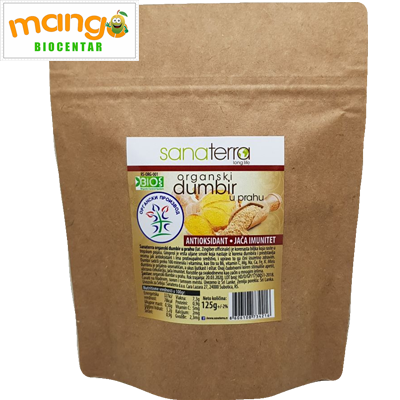 Đumbir ( Djumbir ) u prahu 125g – organski proizvod
