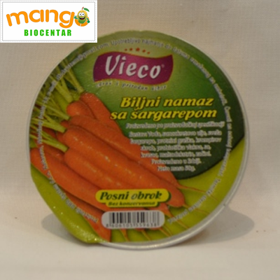 Posni biljni namaz sa sargarepom 50g Vieco