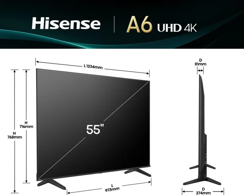 55 inča 55A6Q 4K UHD LED Smart TV