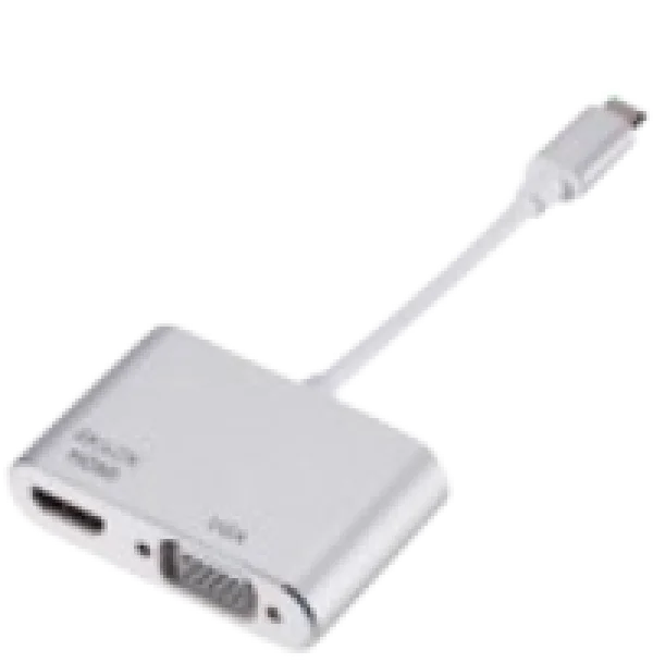 Adapter Stars Solutions USB-C na HDMI/VGA sivi
