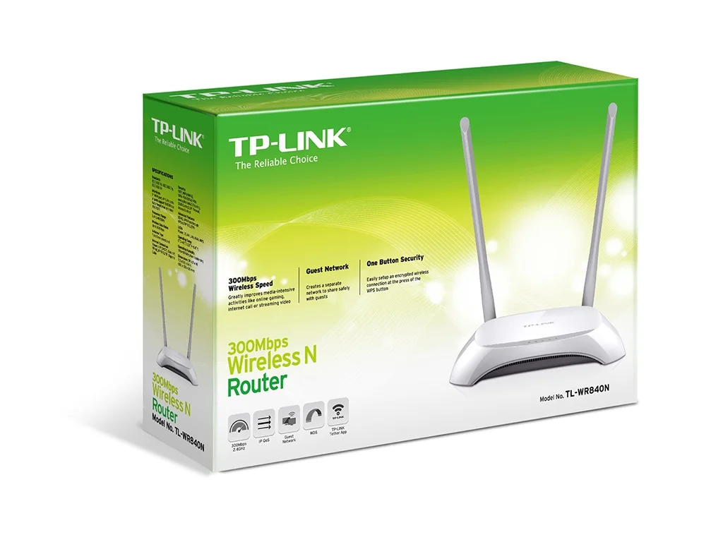 Bežicni ruter TP-LINK TL-WR840N Wi-Fi/N300/300Mbps/1xWAN 4xLAN/2 antene