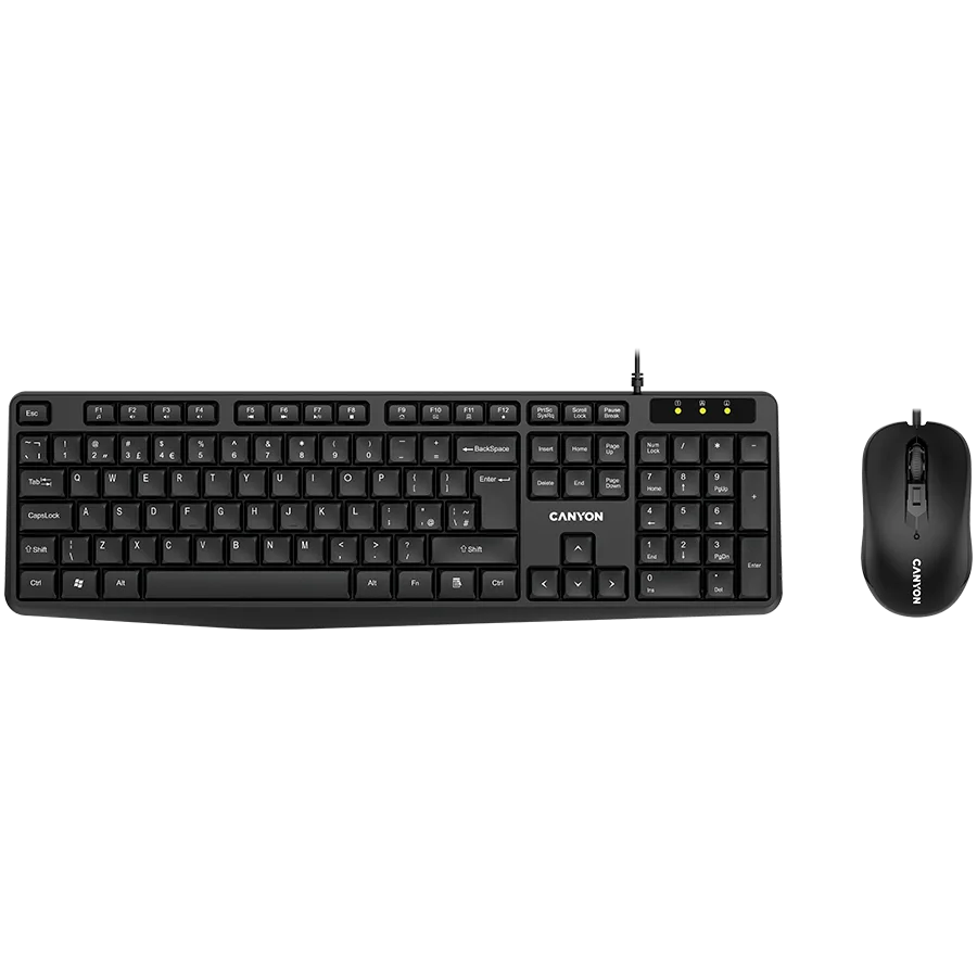 CANYON SET-1 EN/AD Keyboard+Mouse Wired Black